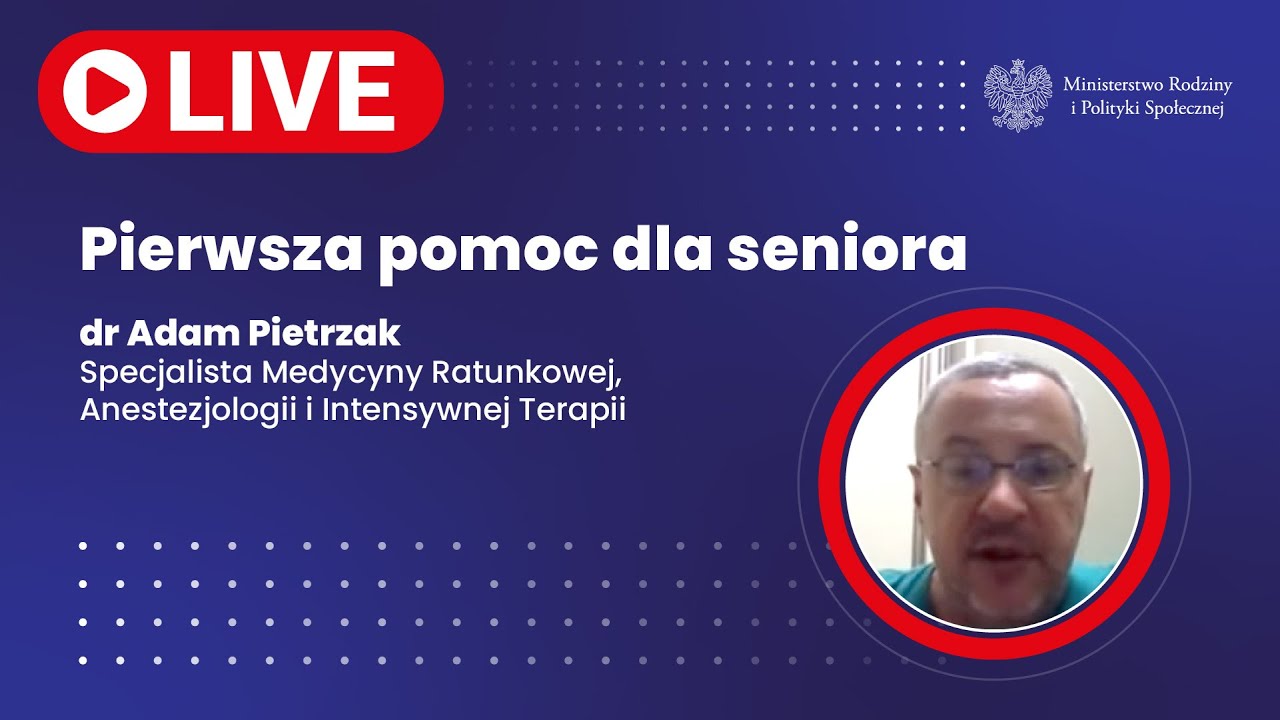 Live MRiPS: Pierwsza pomoc - instruktaż dla seniorów - YouTube