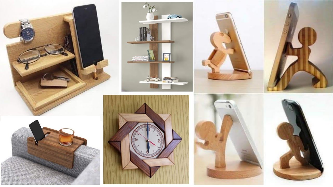50+ Unique DIY Wooden Mobile Stand Designs Ideas || DIY Wooden Crafts ...