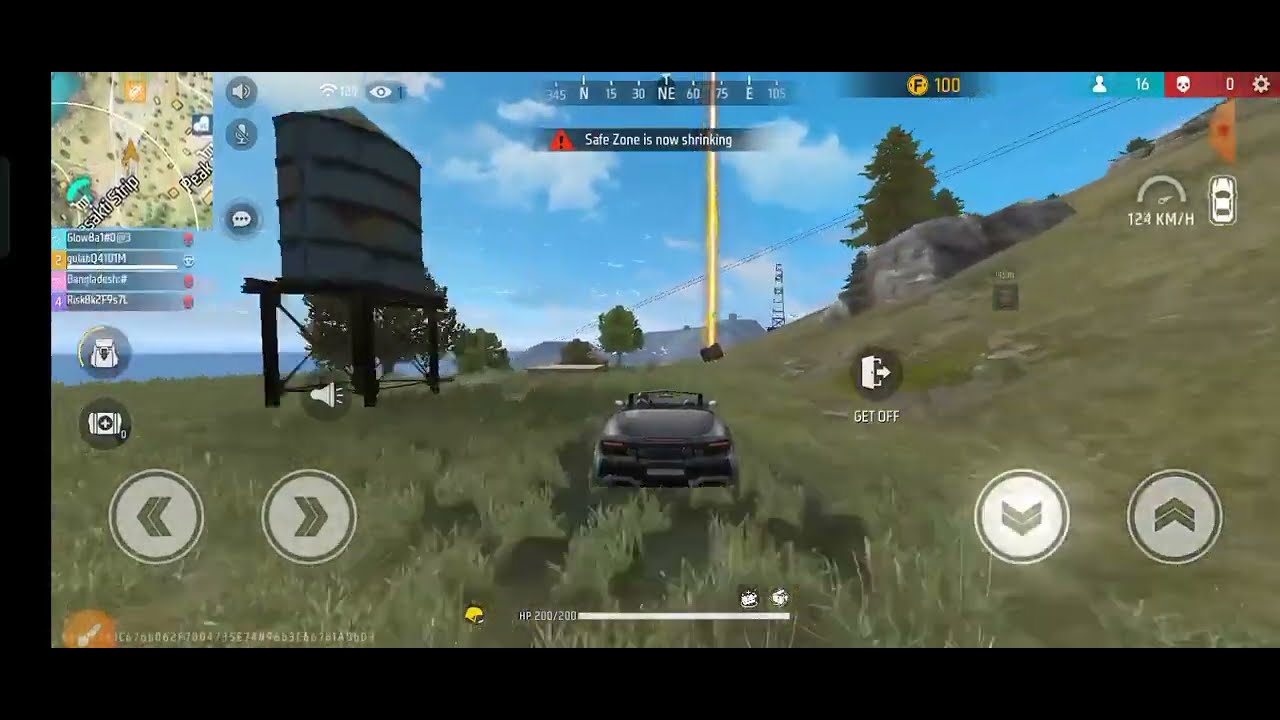 free fire car driving//free fire game play - YouTube