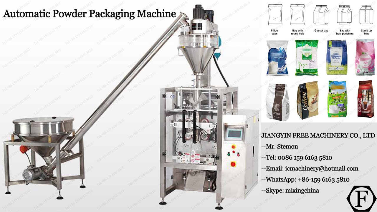 Automatic vertical spices wheat flour packaging detergent powder ...