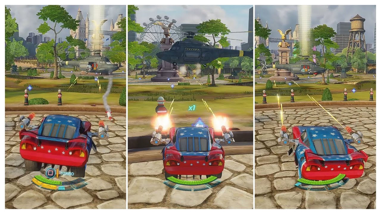 Cars 2 The Video Game | Daredevil Lightning - Hunter Mode (Machine Guns ...