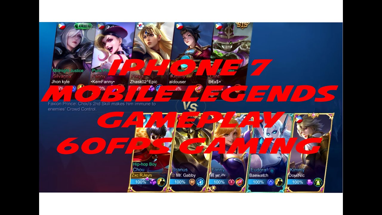 IPhone 7 - Mobile Legends 60fps Gameplay with Screen Recording 2020 ...