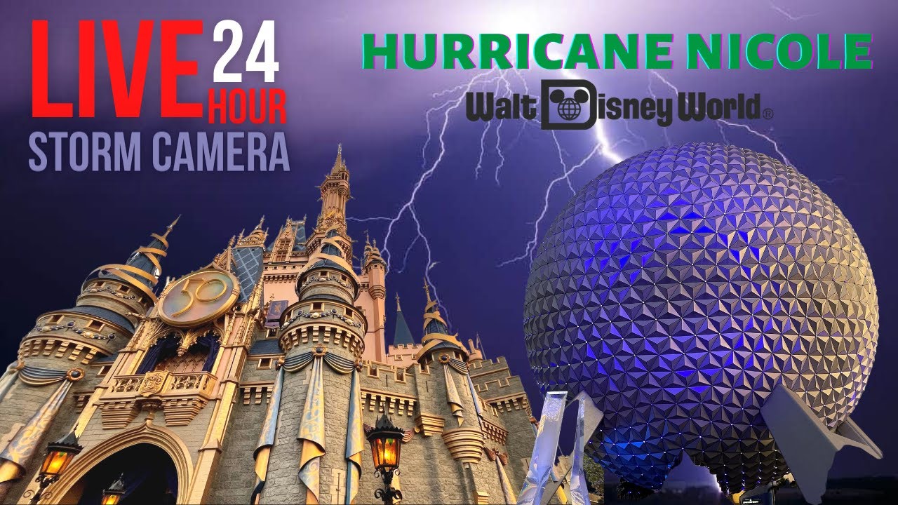 🔴LIVE🔴24 Hour Disney World Hurricane Nicole Storm Camera | LIVE Stream ...