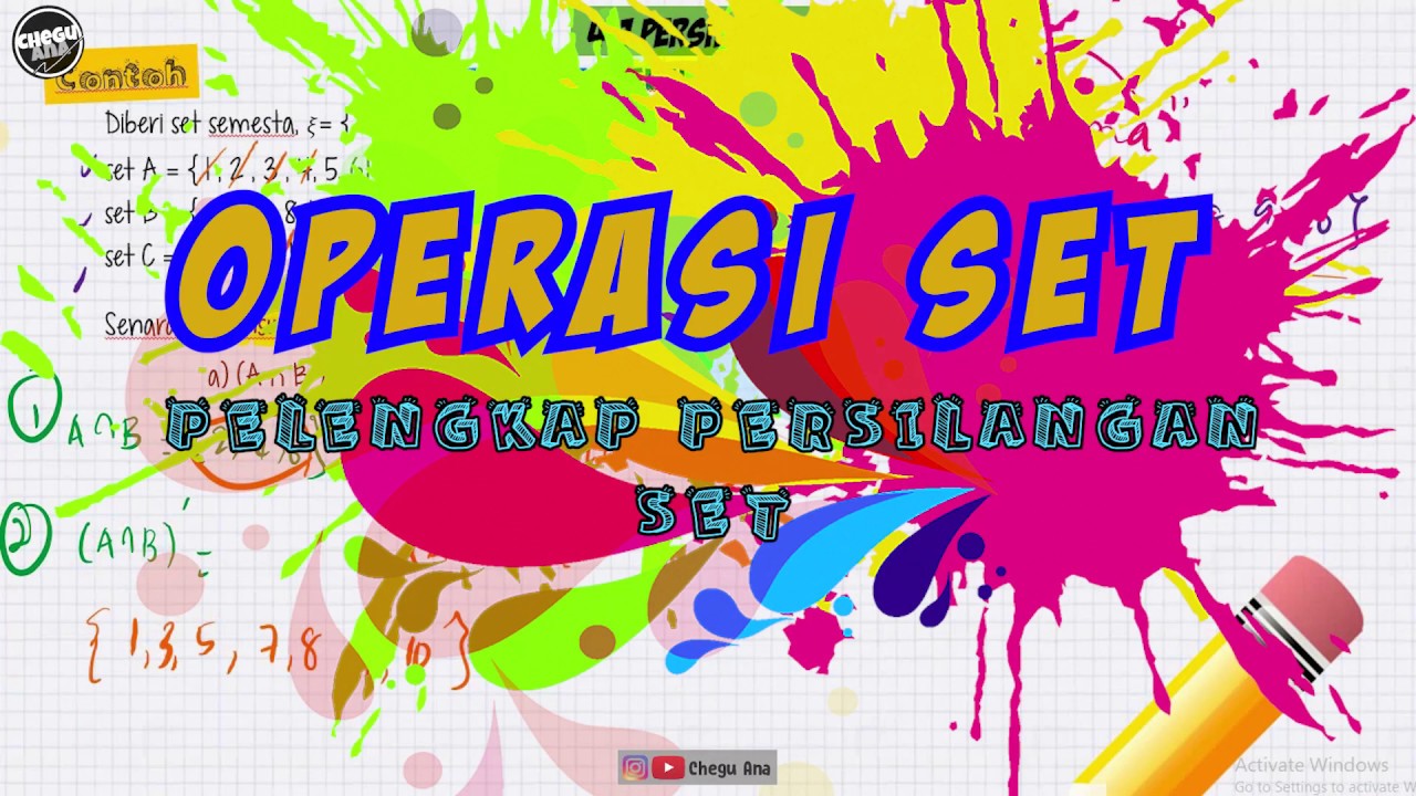 OPERASI SET PART 1.5/ KSSM MATH FORM 4 - YouTube