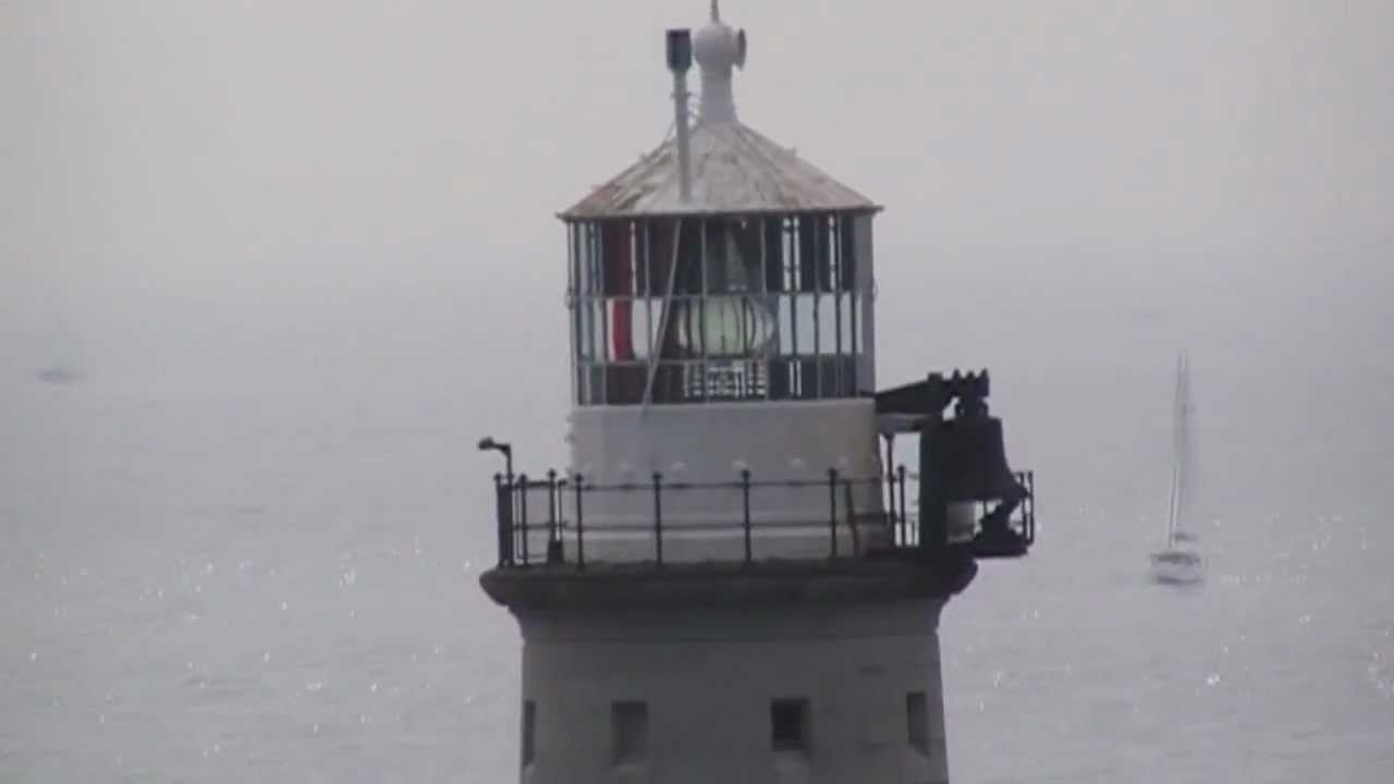 Plymouth Breakwater Lighthouse Videoed From MV Pont Aven, Plymouth, UK ...