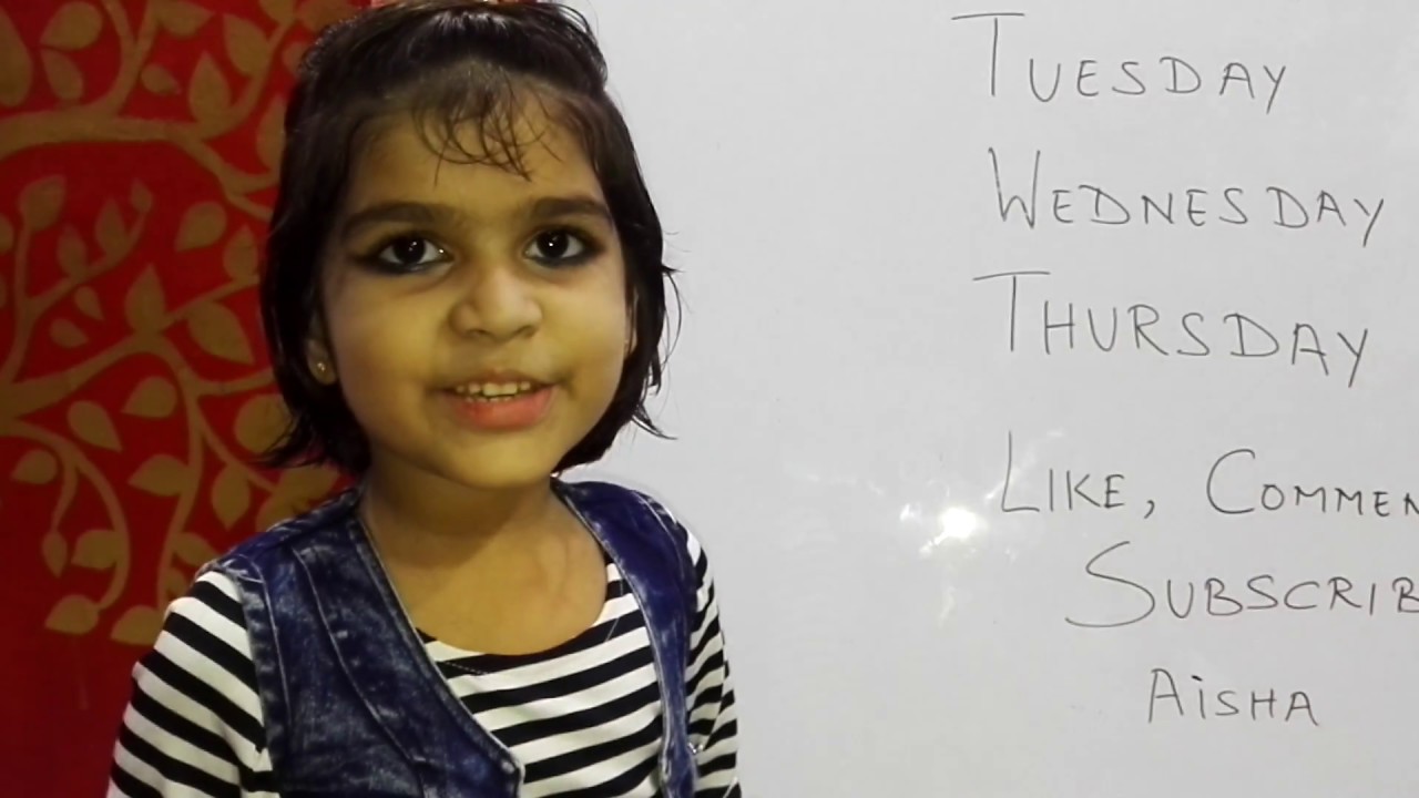 Days of the Week with Spelling in English for Kids | Aisha Jamil - YouTube