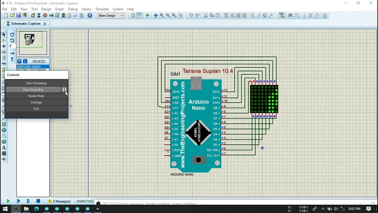 Praktikum 10 : Antarmuka arduino dengan dot matrix - YouTube