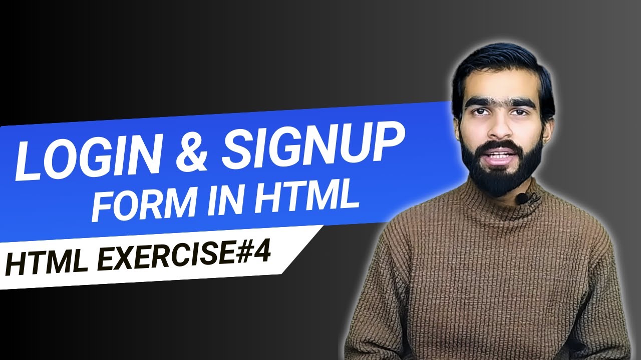 Html Tutorial Create A Signup And Login Form In Html Html Full 7834