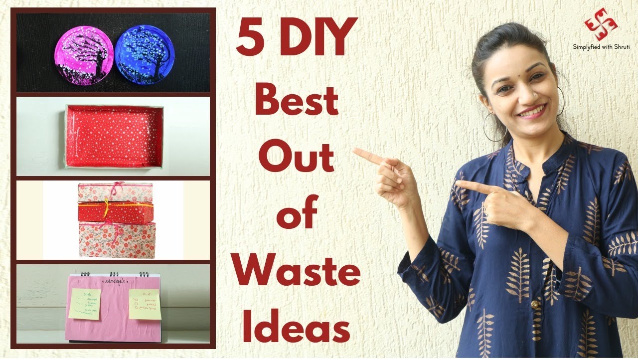 #bestoutofwaste #diy 5 DIY Projects Ideas | Easy Decor from Waste ...