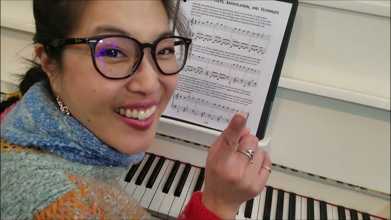 Piano Lesson 138: More about Clefs, Articulation, & Technique, from ...
