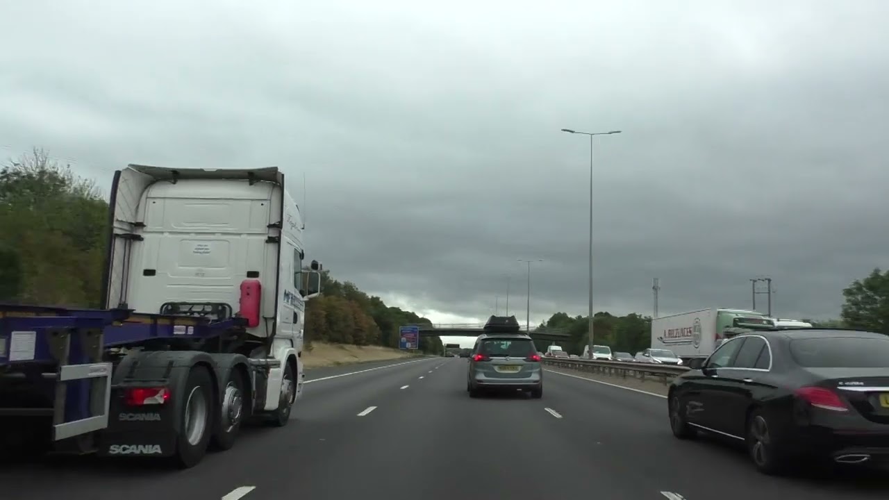 Driving On The M5 Motorway From J7 Worcester To Taunton Deane Services ...