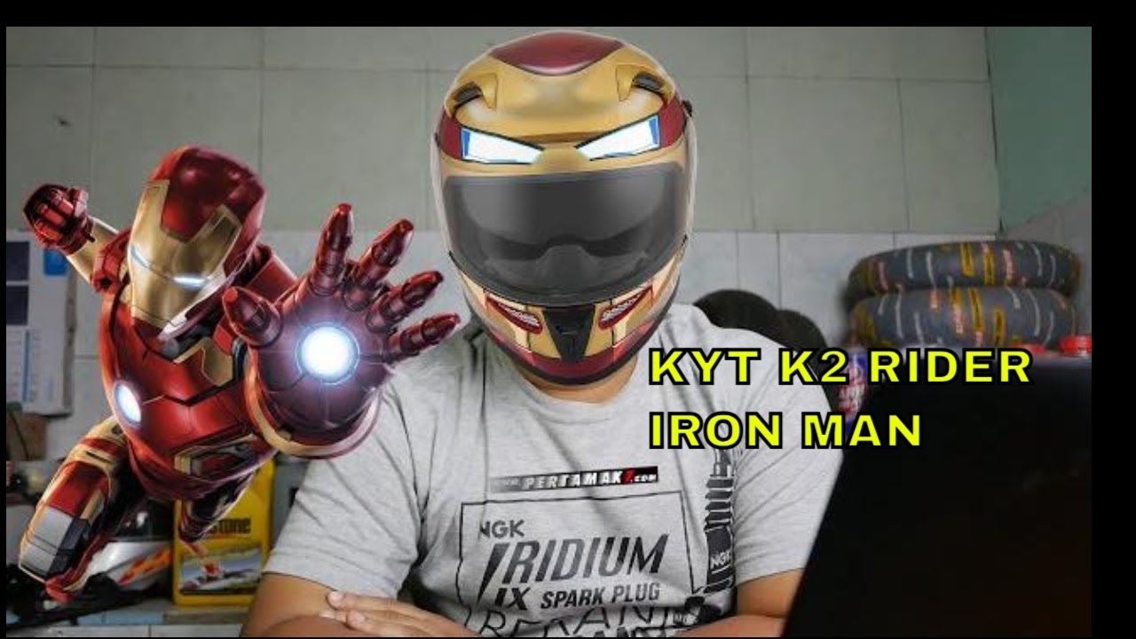REVIEW Foto Helm KYT K2R K2 Rider Iron Man Tony Stark #kyt #kythelmet # ...