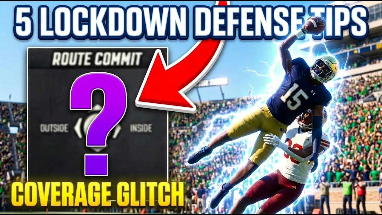 5 SECRET Tips To Play LOCKDOWN Defense in College Football 26! - YouTube