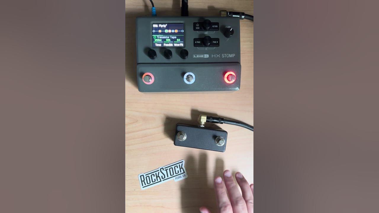Line6 HX Stomp & Rockstock Pedal Co. Aux Switch make a great pairing - how to connect - YouTube