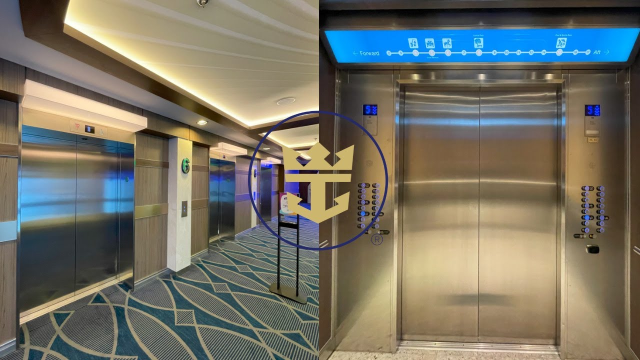 KONE Marine Traction Internal Elevators - Royal Caribbean Symphony of the Seas Cruise Ship ...