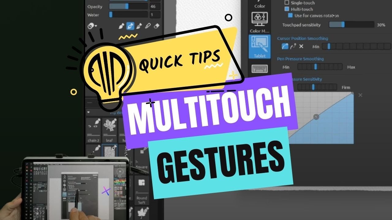 Rebelle Quick Tips: How to Use Multitouch - YouTube