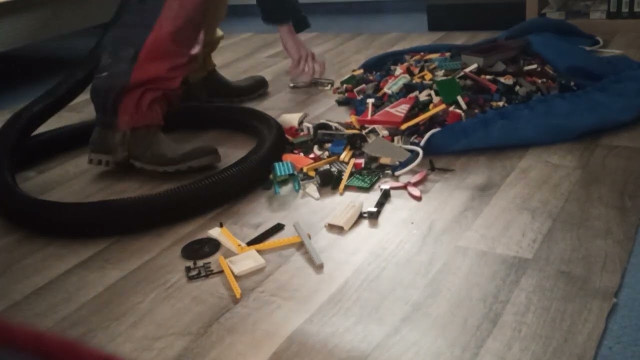 Made a mess while playing with lego bricks. Now they gone (vacuuming ...
