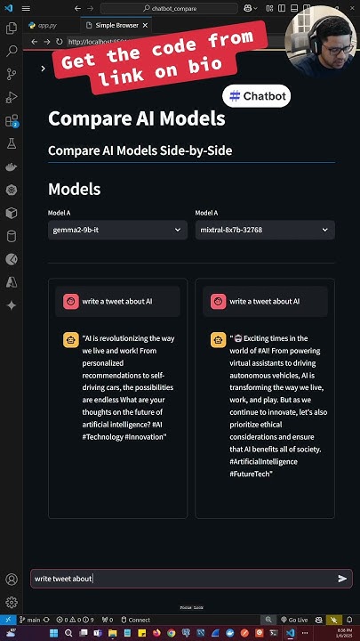 Build an AI Playground that can compare two different modes ...