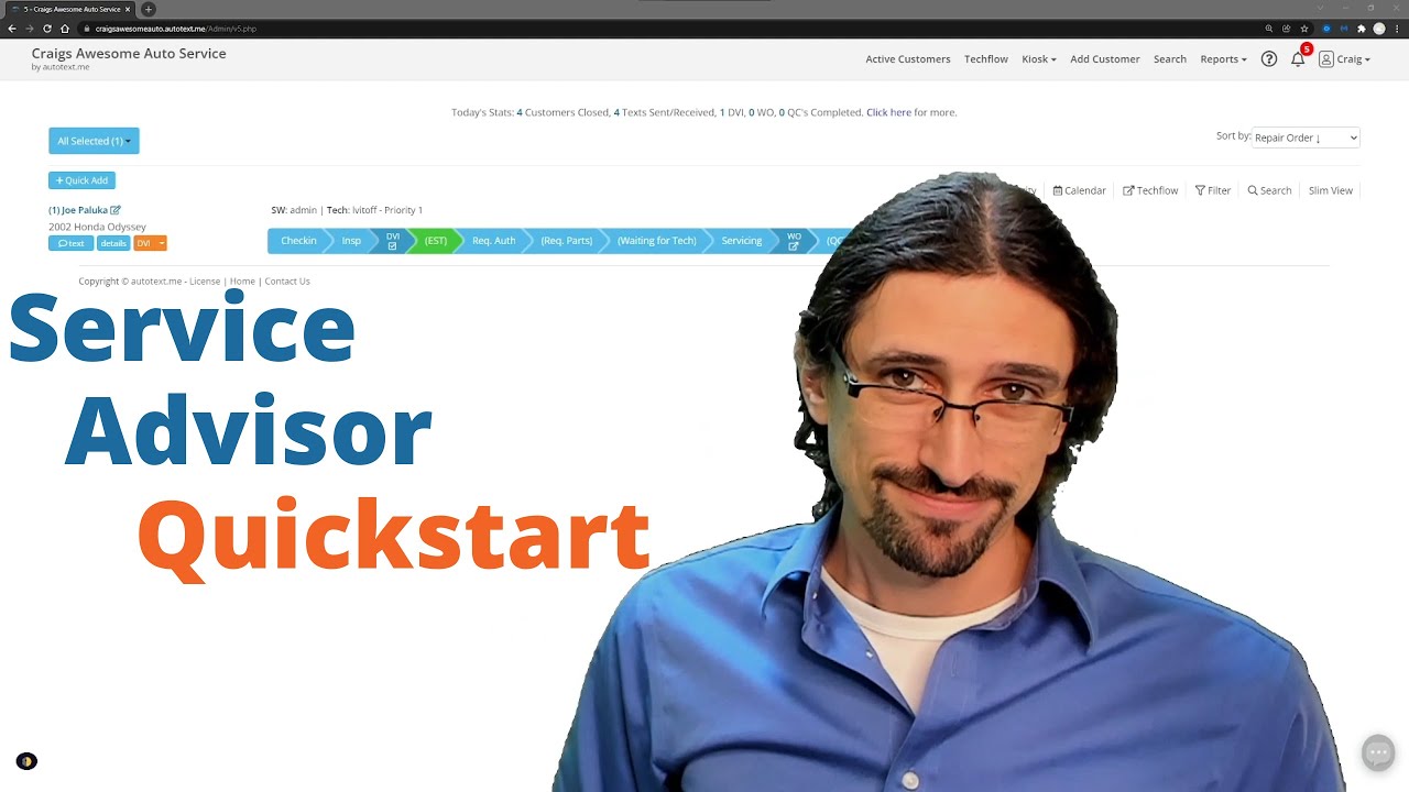 Service Advisor Training Quickstart - YouTube