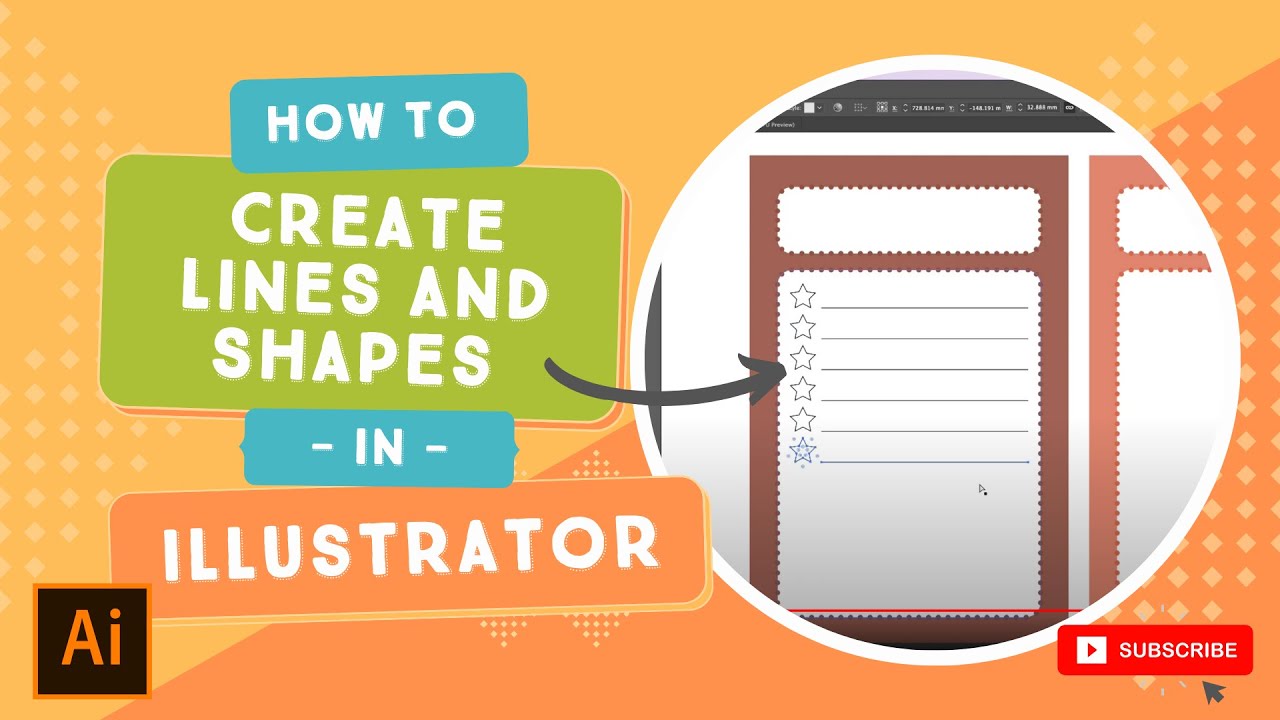 How to Create Lines and Shapes in Illustrator - YouTube