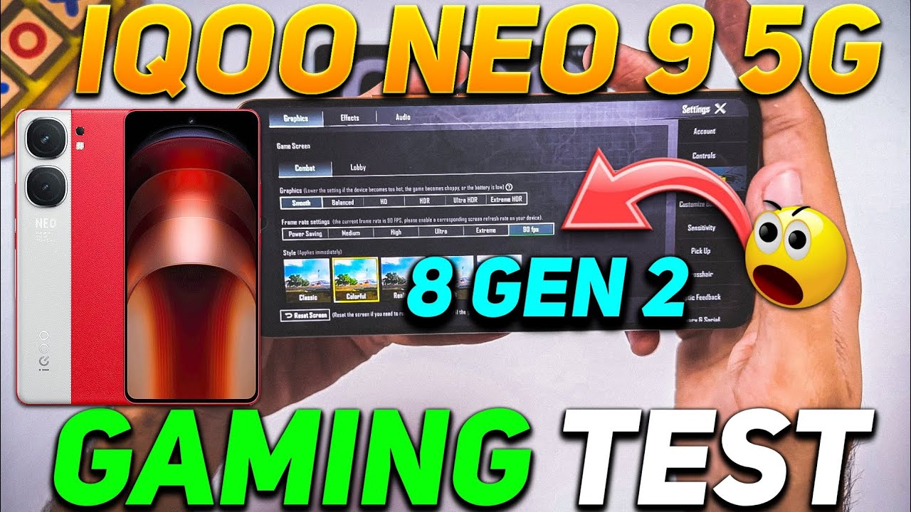 Iqoo Neo 9 5G Bgmi Test | Iqoo Neo 9 5G Pubg Test | SD 8 GEN 3 ...