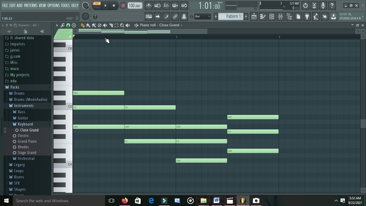 making keyboard codes FL STUDIO - YouTube
