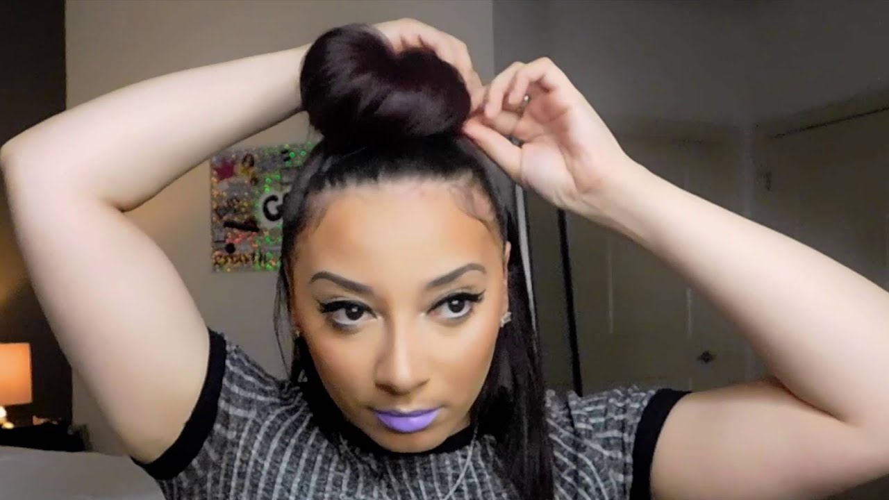 How To: Quick & Easy Top Bun Tutorial - YouTube