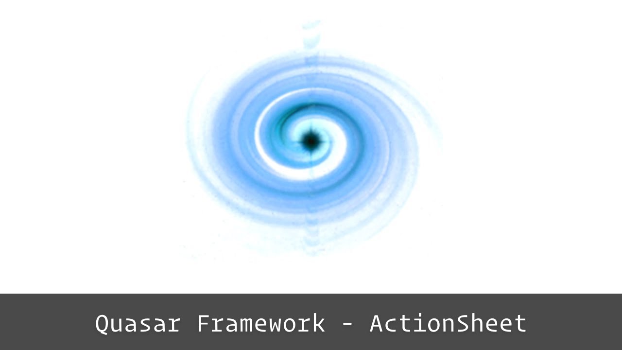 Quasar Framework - ActionSheet - YouTube