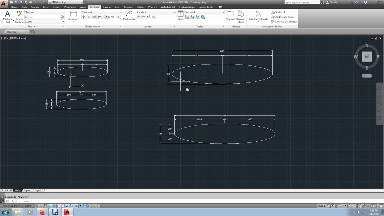 #TUTORIAL: Cara lukis "ELLIPSE" AUTOCAD - YouTube