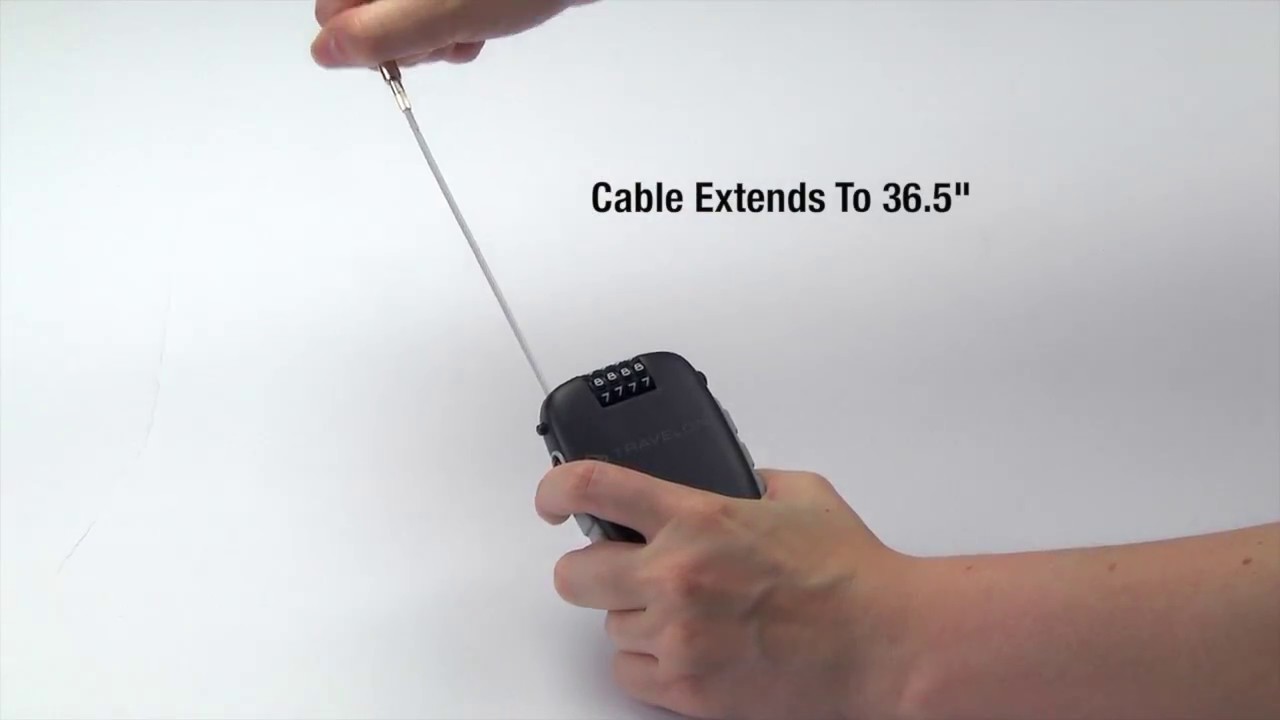 Retractable Cable Lock #13142 from Travelon® - YouTube