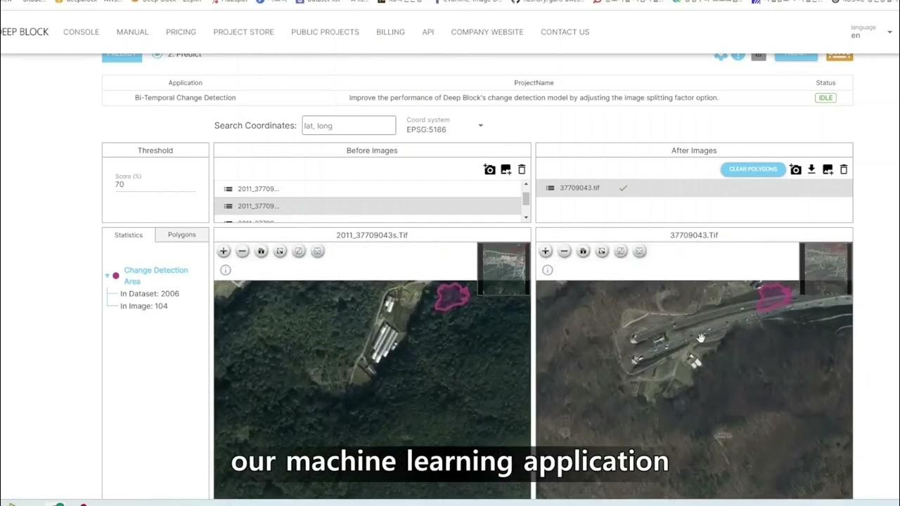 Automated Change Detection of Seongnam City, South Korea with DeepBlock.net | No-code GEOAI ...