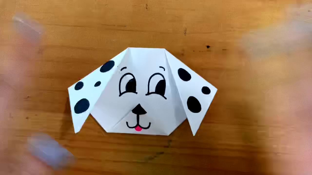 Origami Dalmatian Craft - YouTube