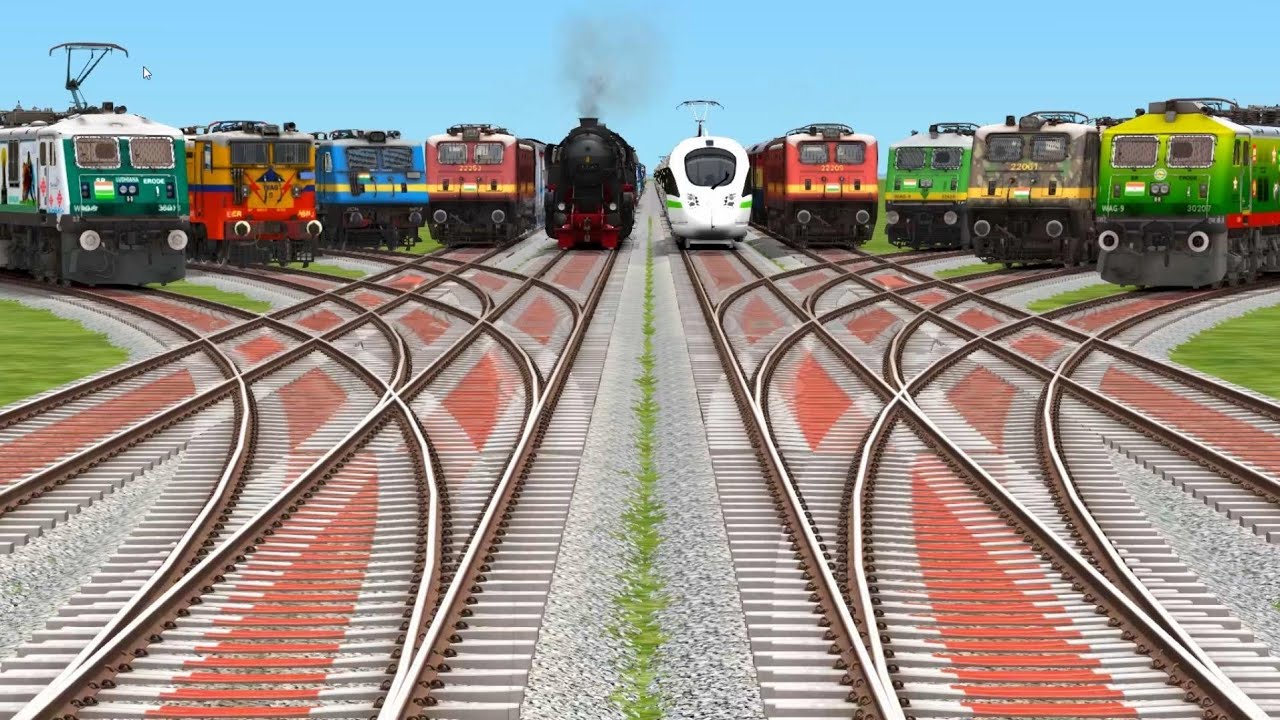All Electric Rails Crossing At Each Other Bumpy Tracks | railways ...