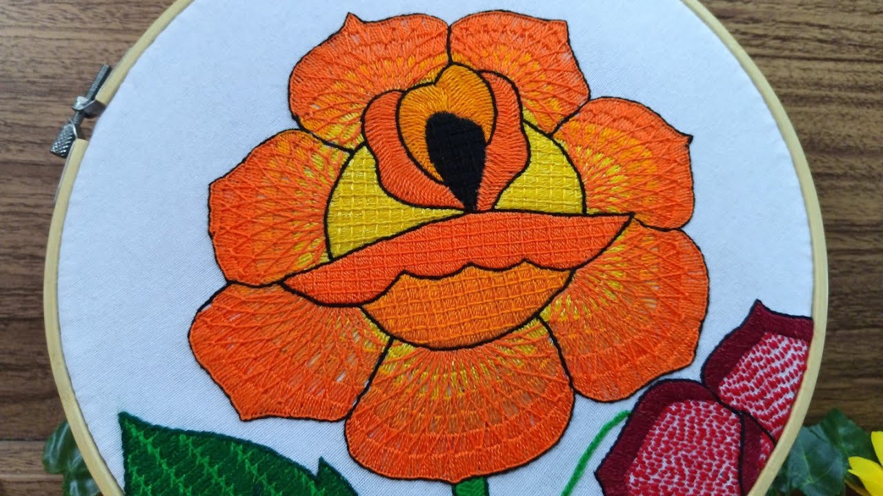 Cómo bordar una rosa / Tutorial paso a paso !!!!! - YouTube