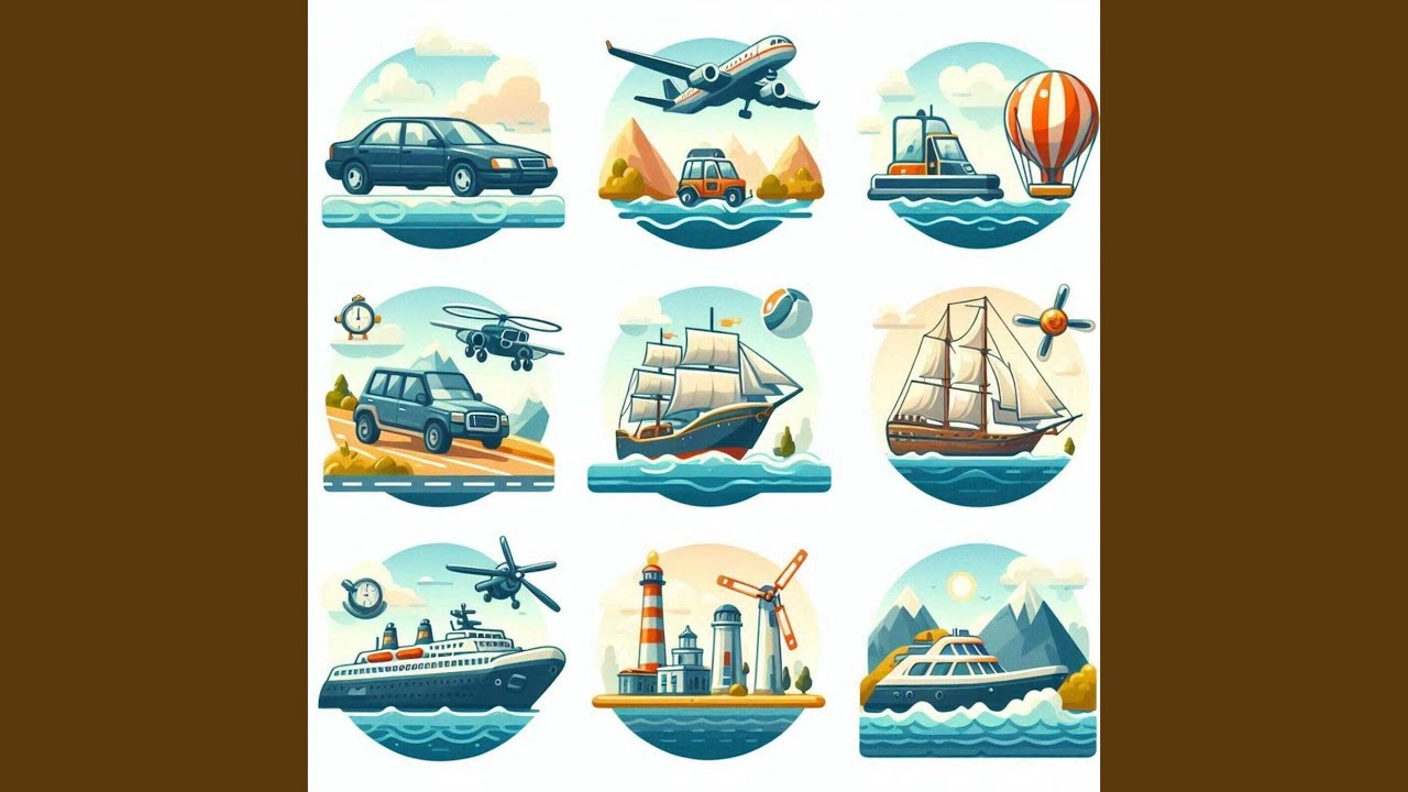 Macam Macam Kendaraan Darat Laut Udara - YouTube