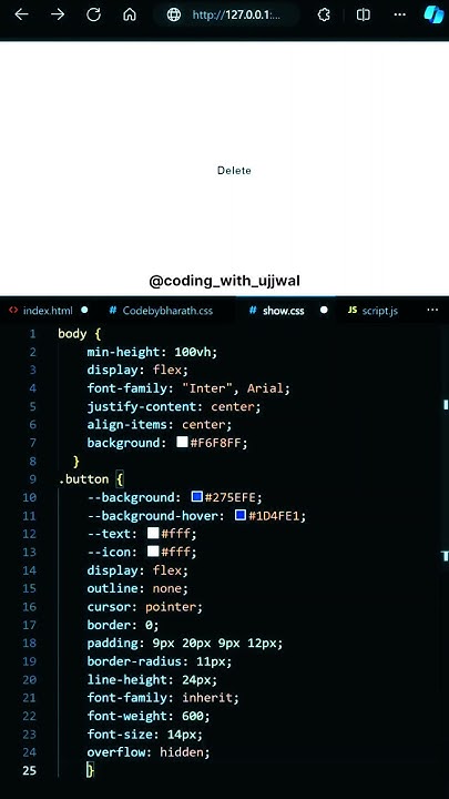 🤩delete Button Animation V2 Coding Cssanimation Webdevelopment Frontend Css Shorts Youtube