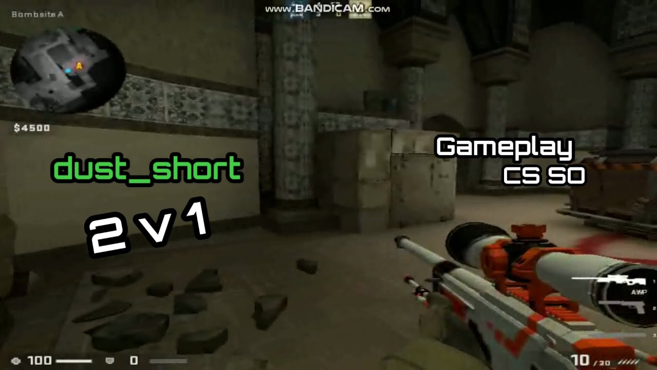 CSGO dust short 2 v 1 - YouTube