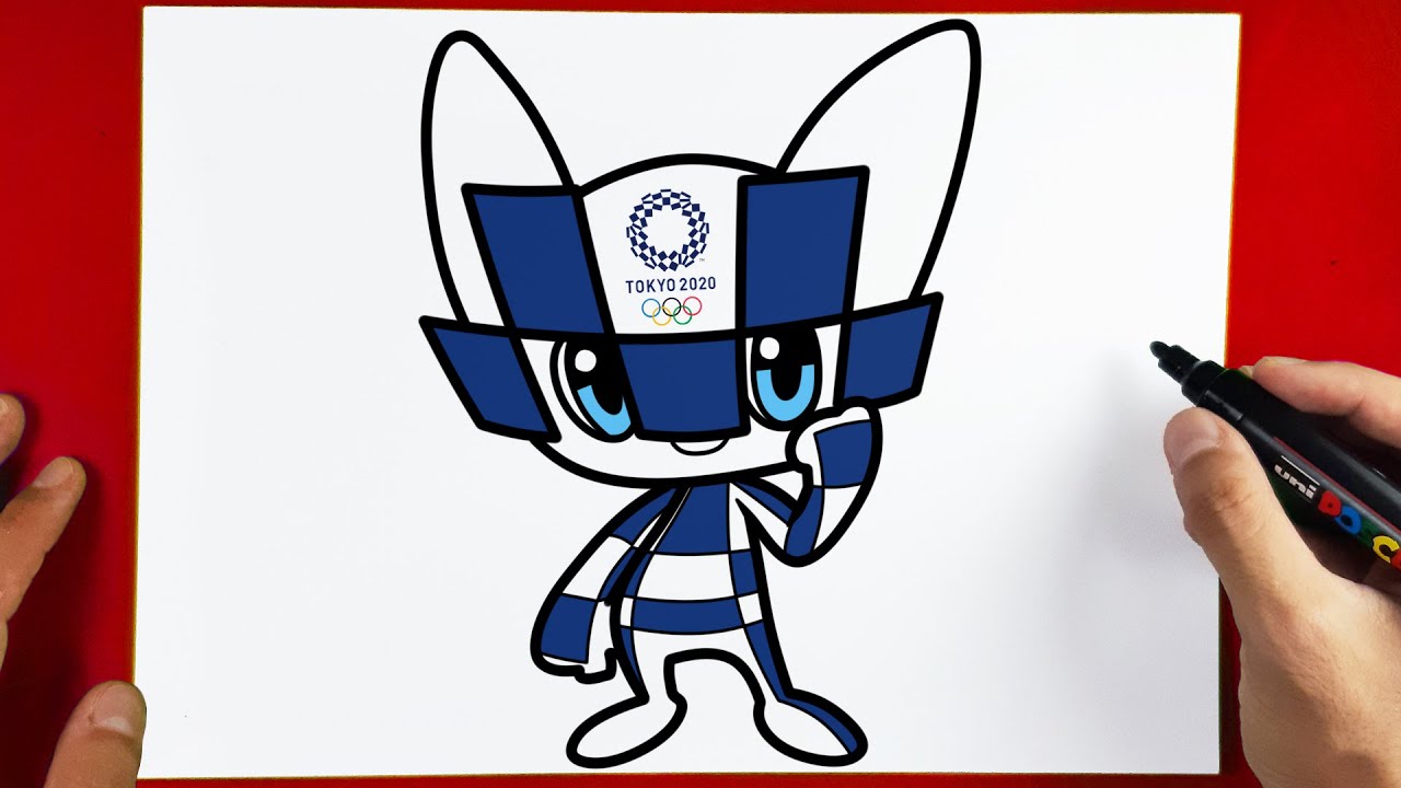 How to Draw Olympics Mascot - Miraitowa - YouTube