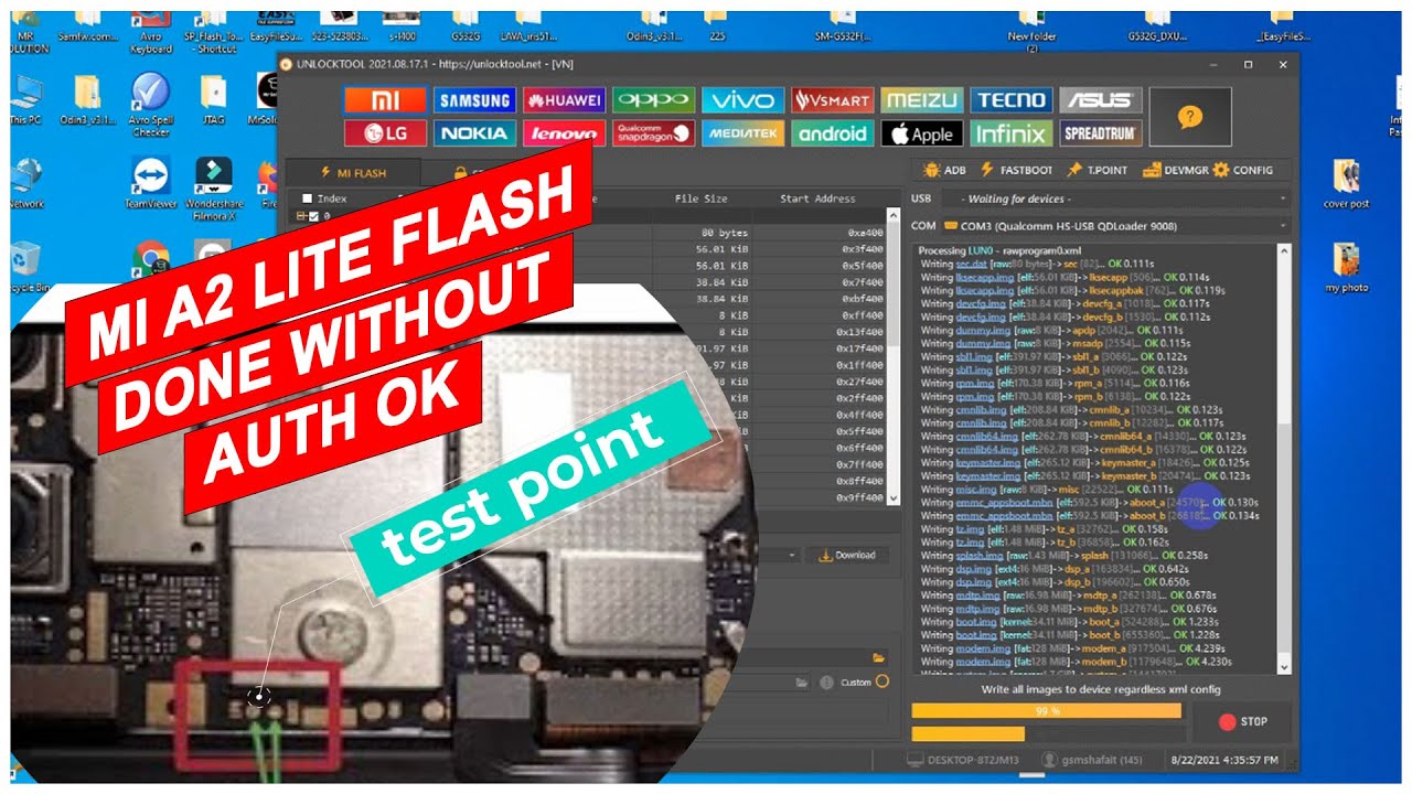 MI A2 LITE FLASH DONE WITHOUT AUTH OK - YouTube