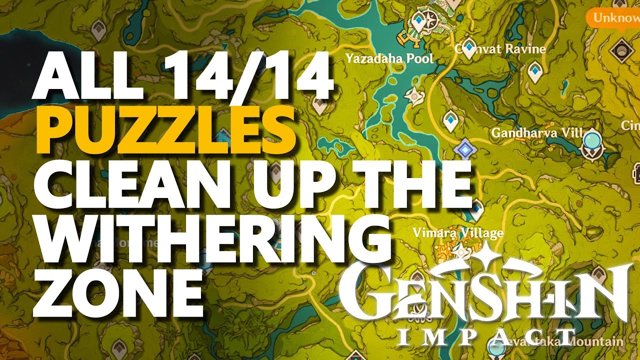 Clean up the Withering Zone Genshin Impact All 14/14 - YouTube