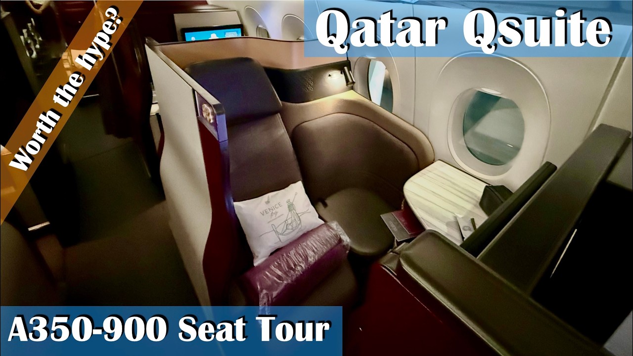 Qatar Airways A350-900 Qsuite Business Class Seat Tour - YouTube