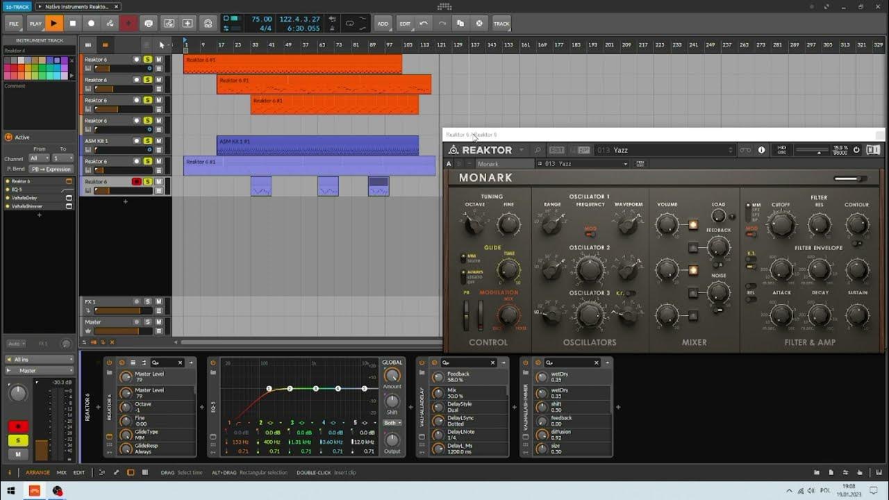 Bitwig and Native Instruments Reaktor 6 session - YouTube