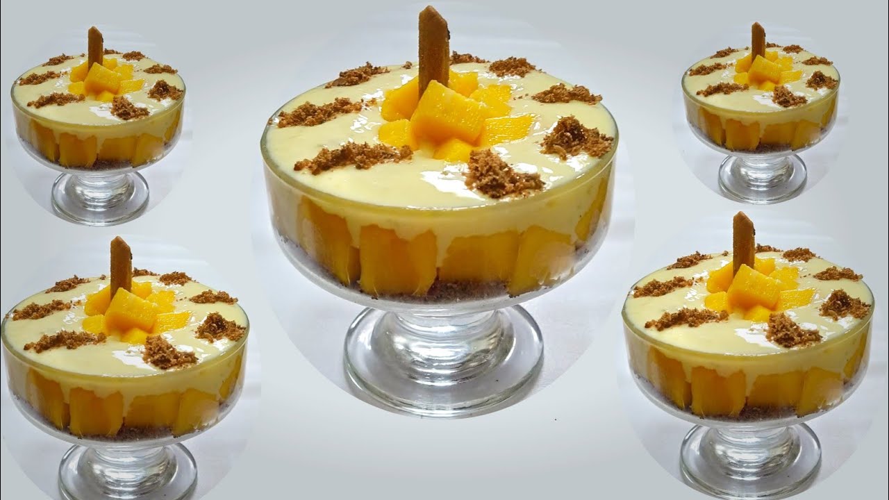 Mango Trifle Delight Recipe/Mango Delight Recipe/ Easy Mango Dessert ...