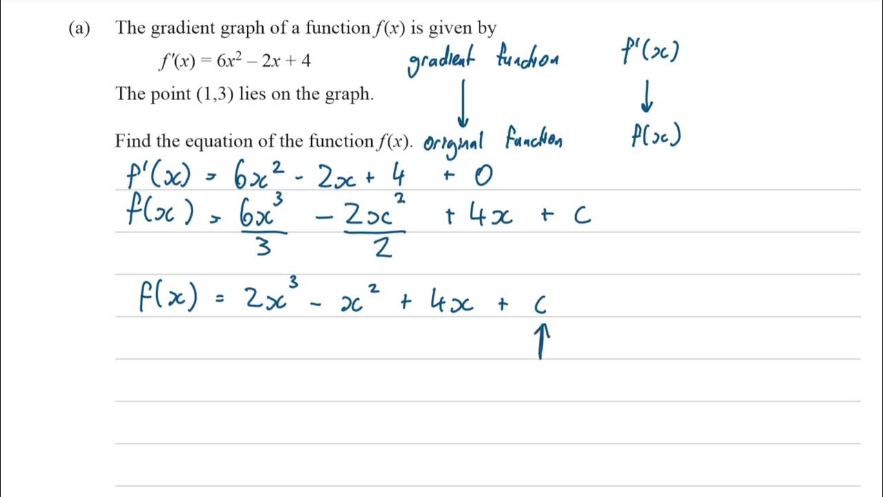 NCEA L2 Calculus 2017 Past Exam - Question 3a - YouTube