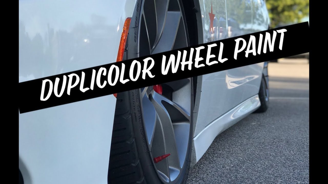 Duplicolor graphite Wheel paint on my Scat Pack Charger - YouTube