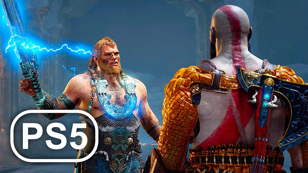 GOD OF WAR PS5 Magni & Modi Boss Fight Gameplay 4K ULTRA HD - YouTube