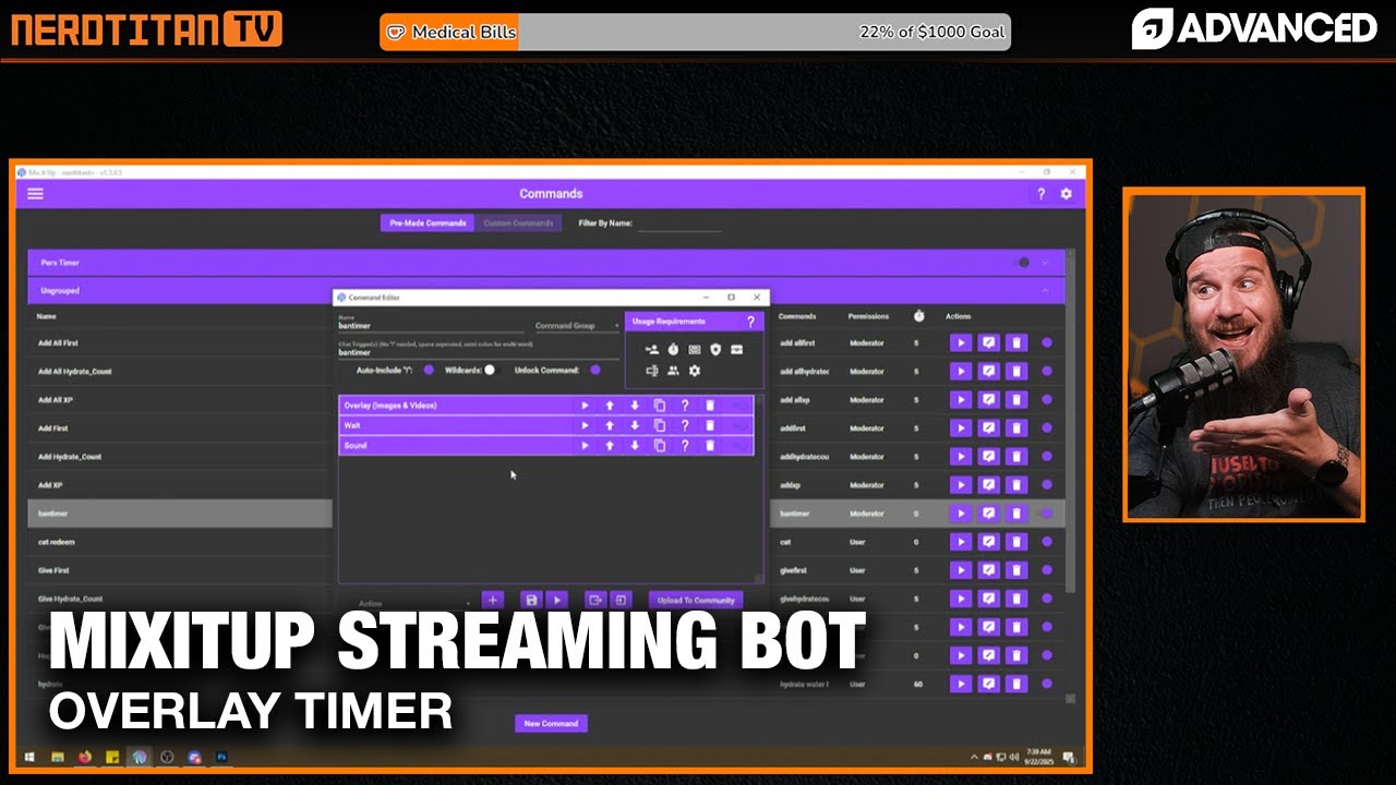 Mix It Up Streaming Bot Tutorial - Overlay Timer with Sound - YouTube
