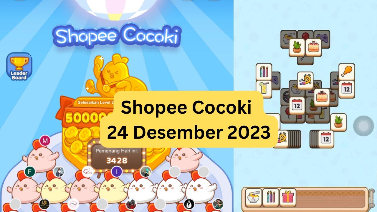 DIKIT YANG MENANG! TIPS MENANG SHOPEE COCOKI LEVEL 2 HARI INI 24 ...