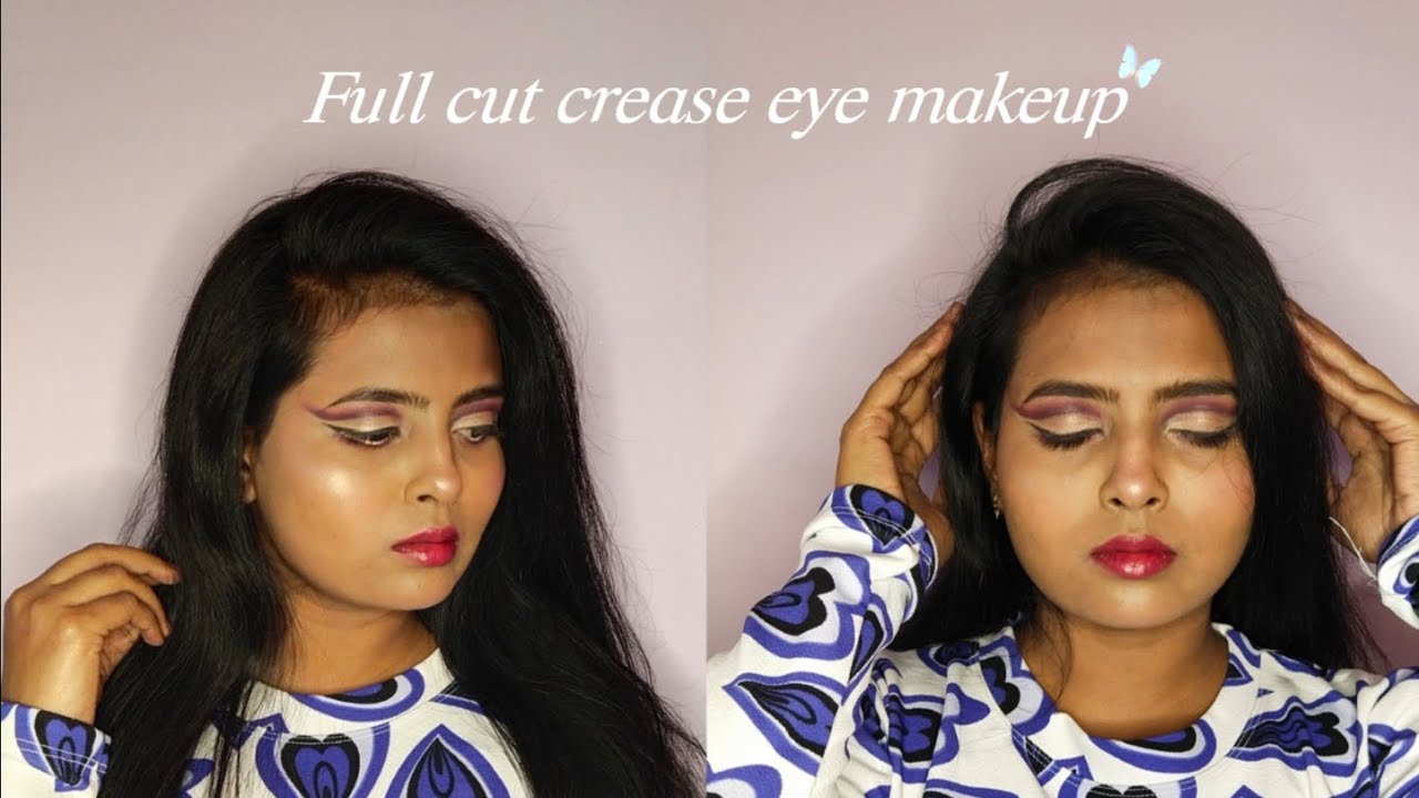 Full cut crease eye makeup tutorial 💜 #makeup #viralvideo #cutcrease # ...