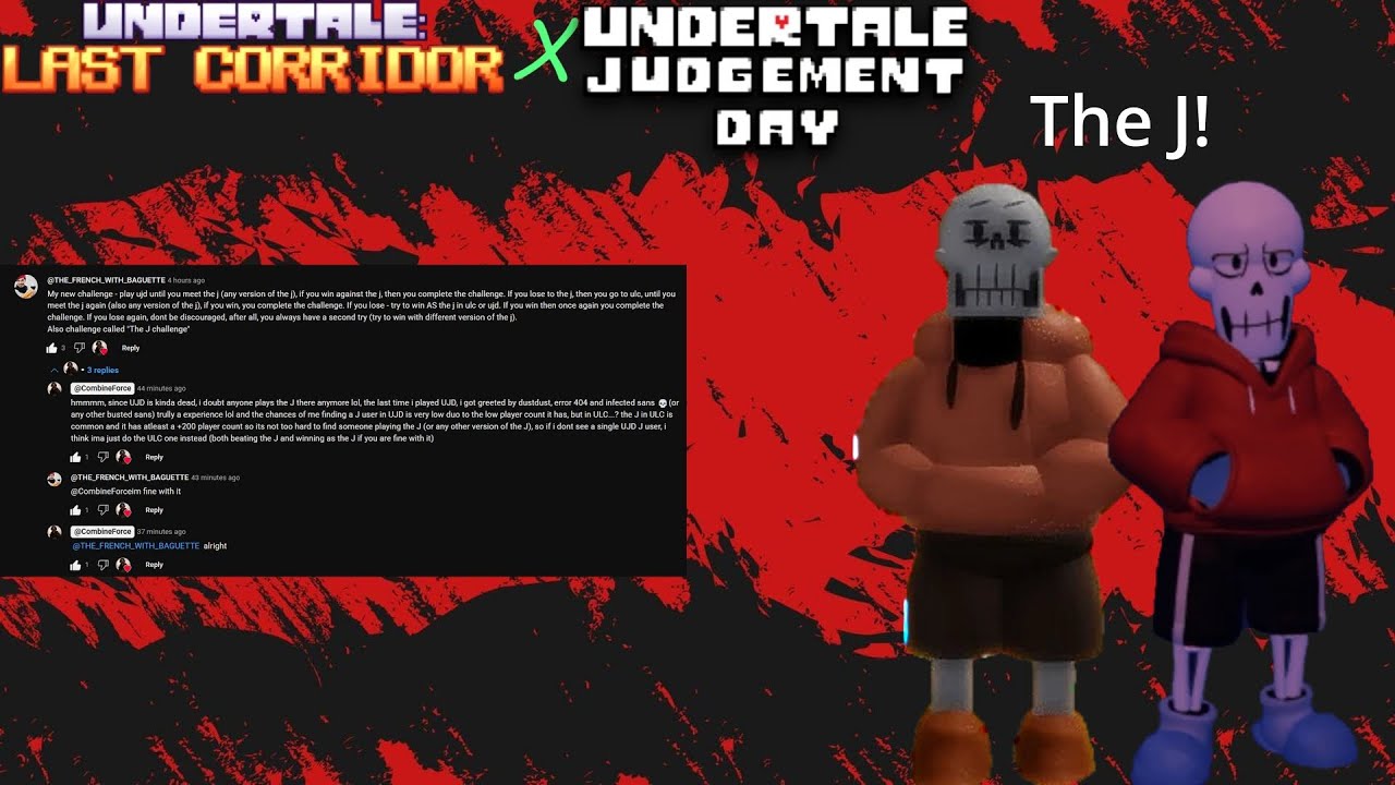 The J (Challenge) | Undertale: Last Corridor (UJD Included) | Roblox ...